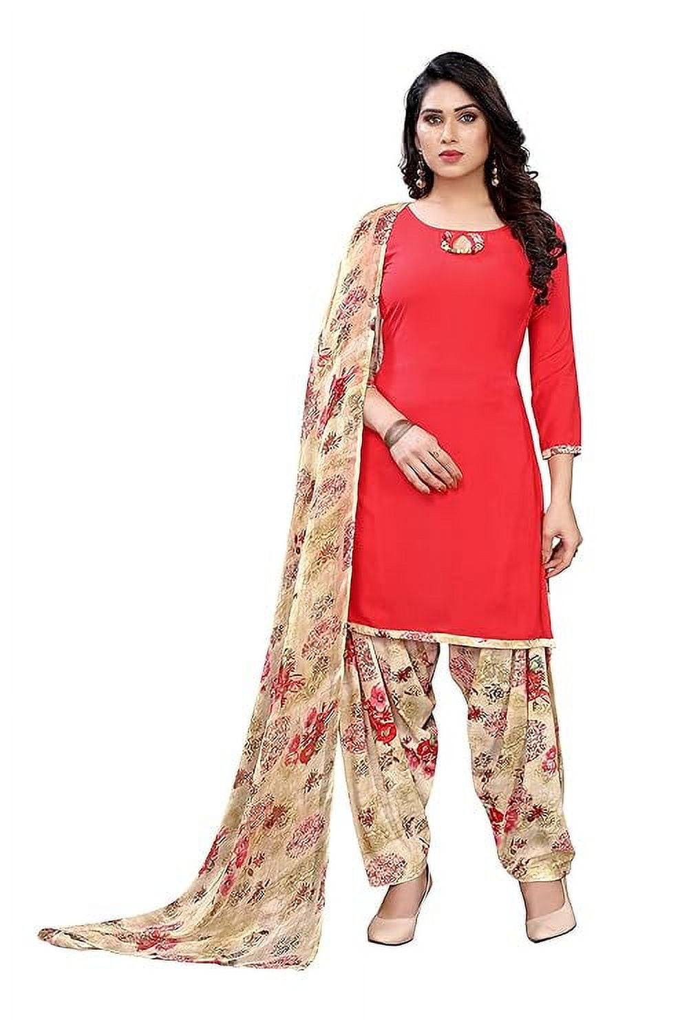 Ready to Wear Indian pakistani Designer Crepe Salwar Suit With Matching ...