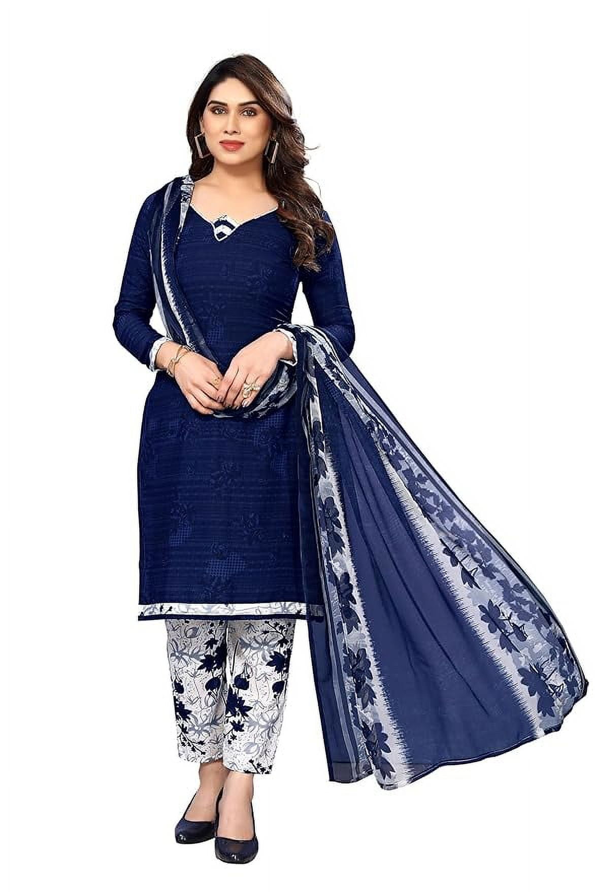 Ready to Wear Indian pakistani Designer Crepe Salwar Suit With Matching ...