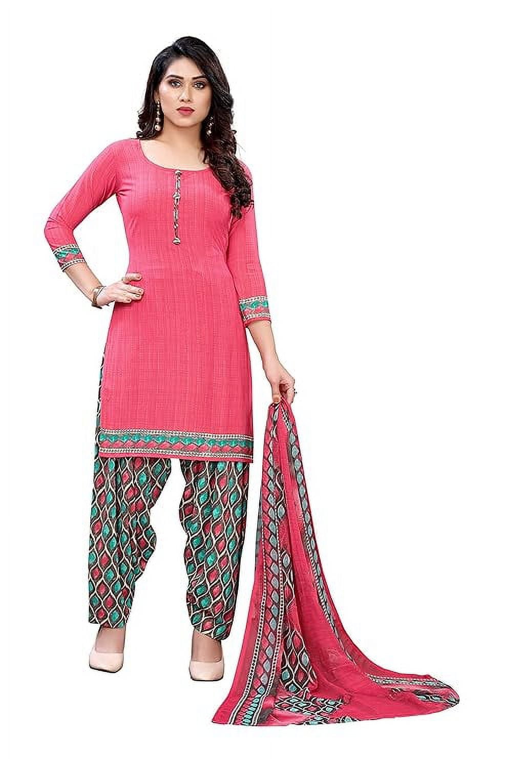 Ready to Wear Indian pakistani Designer Crepe Salwar Suit With Matching ...