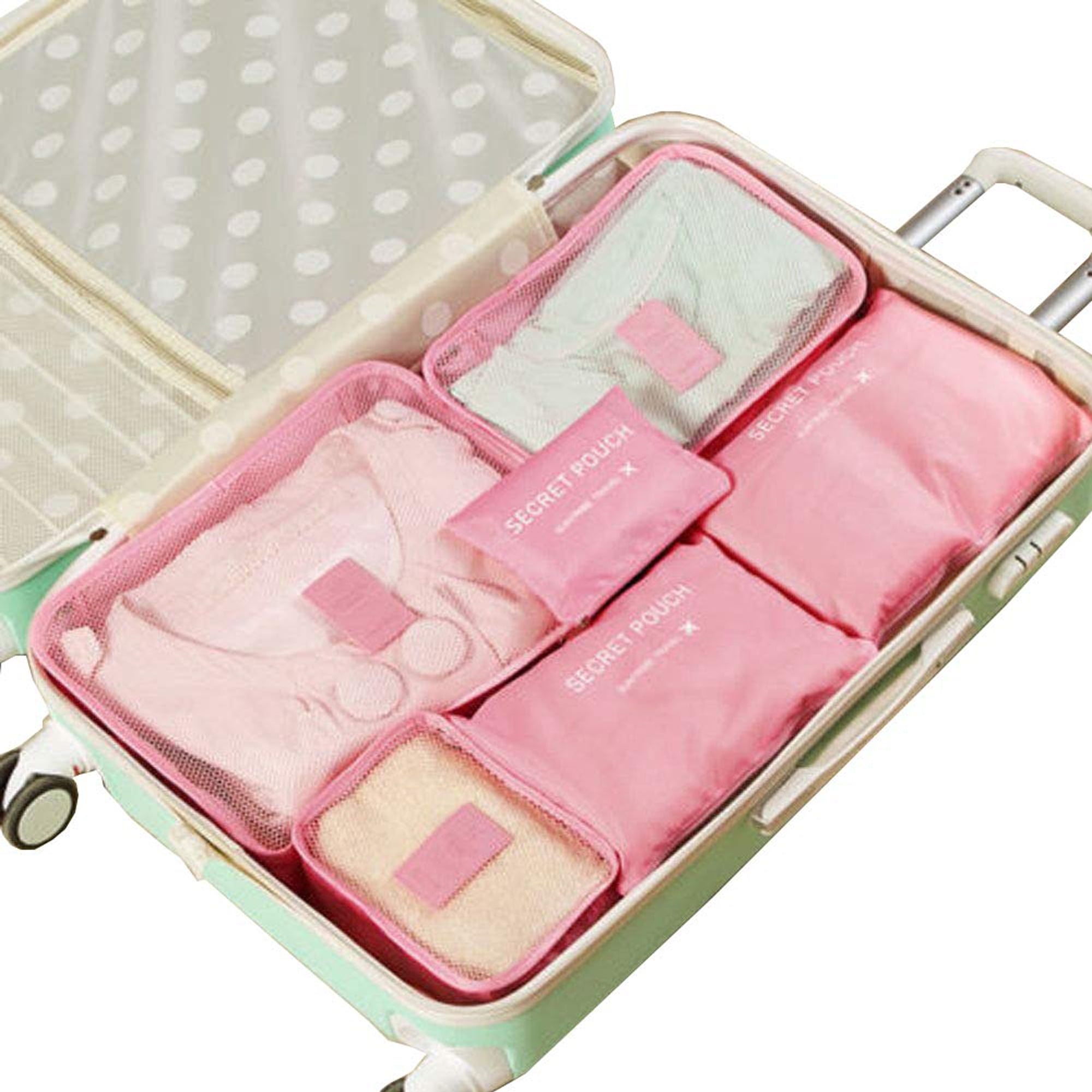Livingsenburg 6Pcs Clothes Underwear Travel Luggage Organizer Bag Cube ...