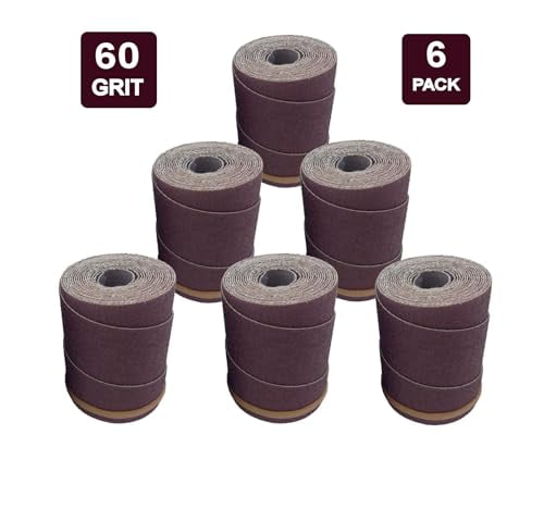 Ready-to-Wrap Sandpaper Rolls | 60 Grit | 6 Pack | for Supermax 16-32 ...