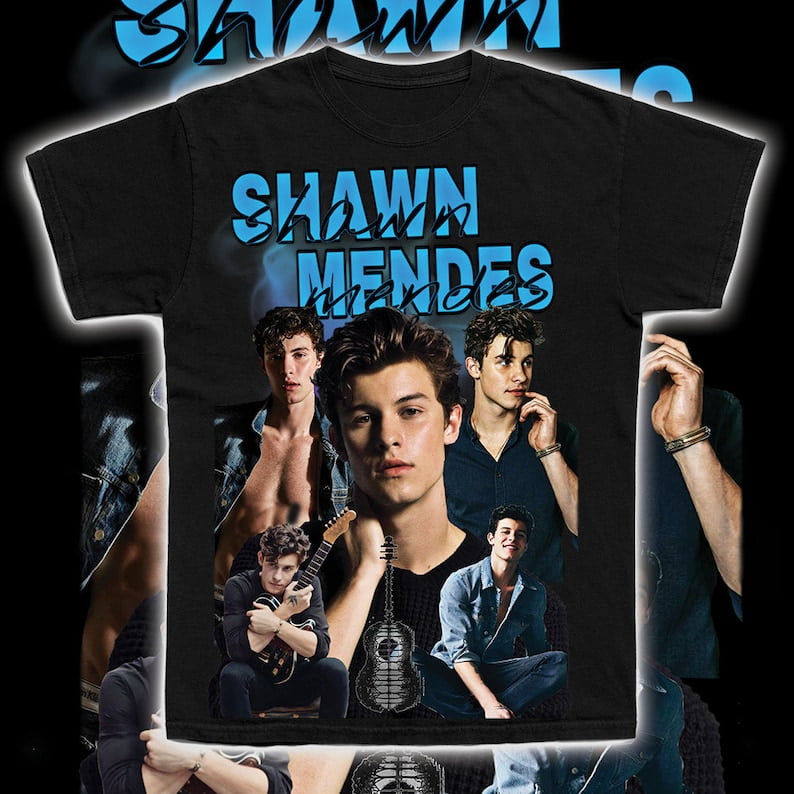 Ready to print, rap tee design, Shawn Mendes , vintage bootleg rap tee ...