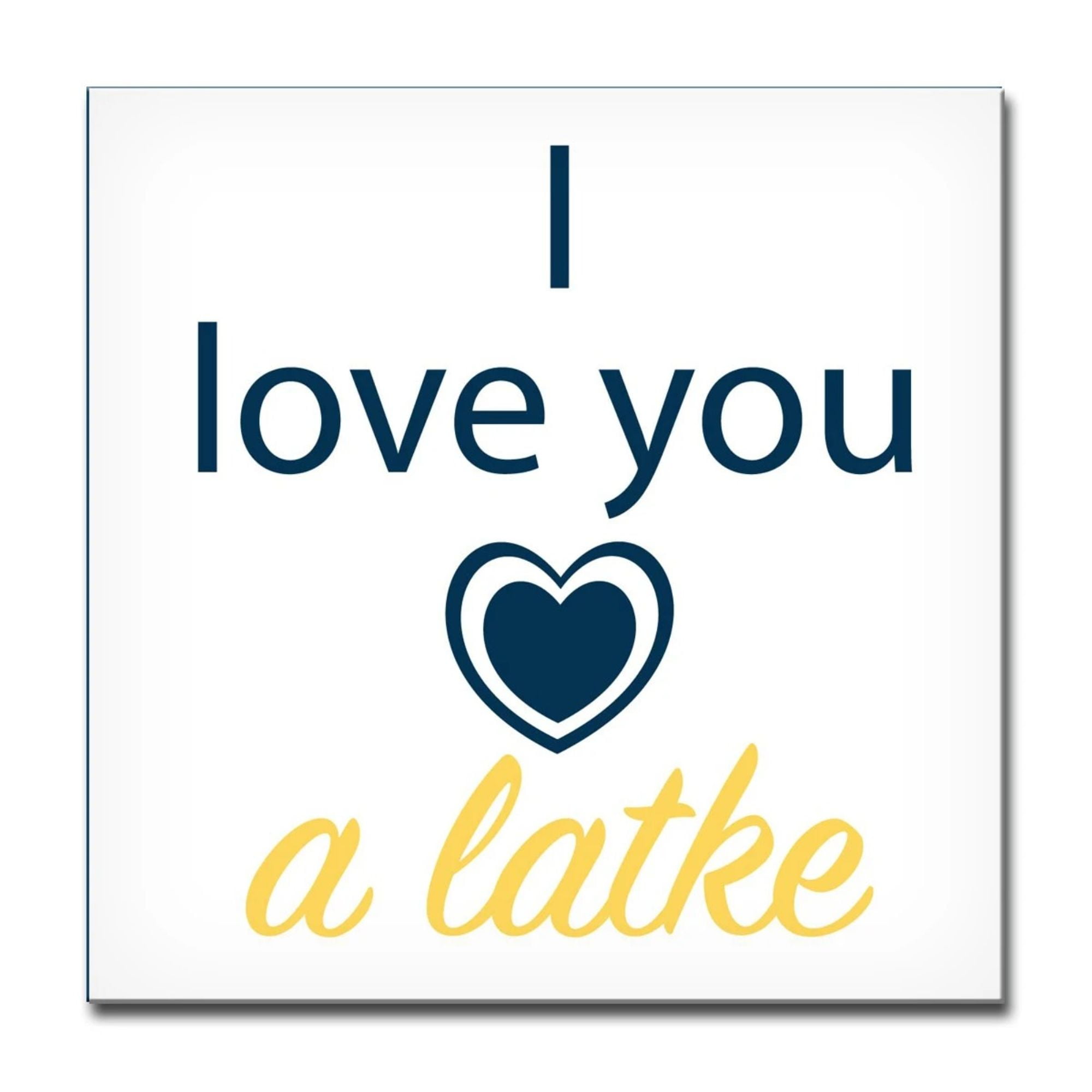 Ready2HangArt 'I Love you a Latke II' Hanukkah Canvas Wall Art White 20 ...