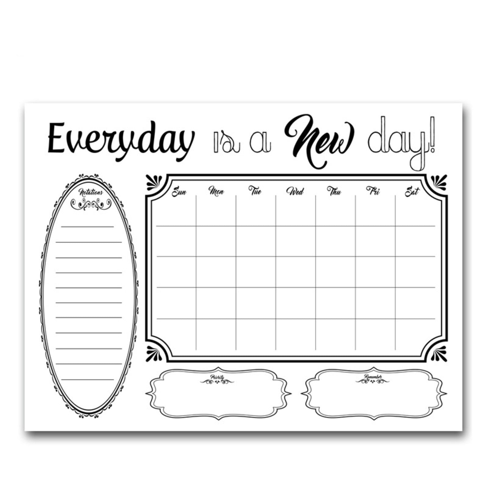 Ready2HangArt 'Shabby Chic' Dry Erase Monthly Calendar on ArtPlexi 30 ...