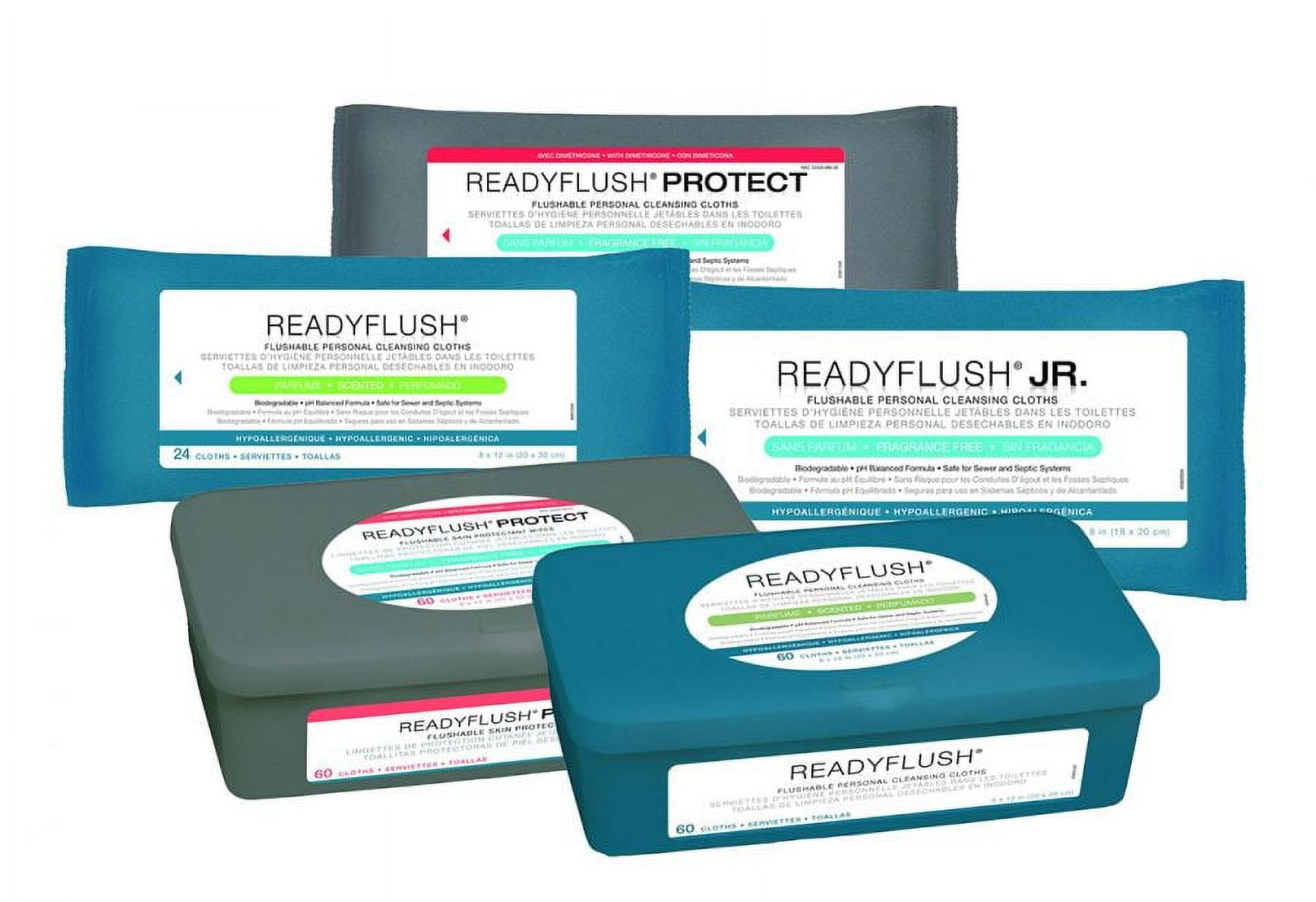 ReadyFlush Biodegradable Flushable Wipes -Case of 9 4 Pack - Walmart.com