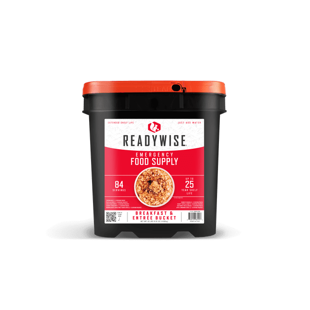 READYWISE 84-Serving Emergency Food Bucket, Freeze Dried Meals for ...