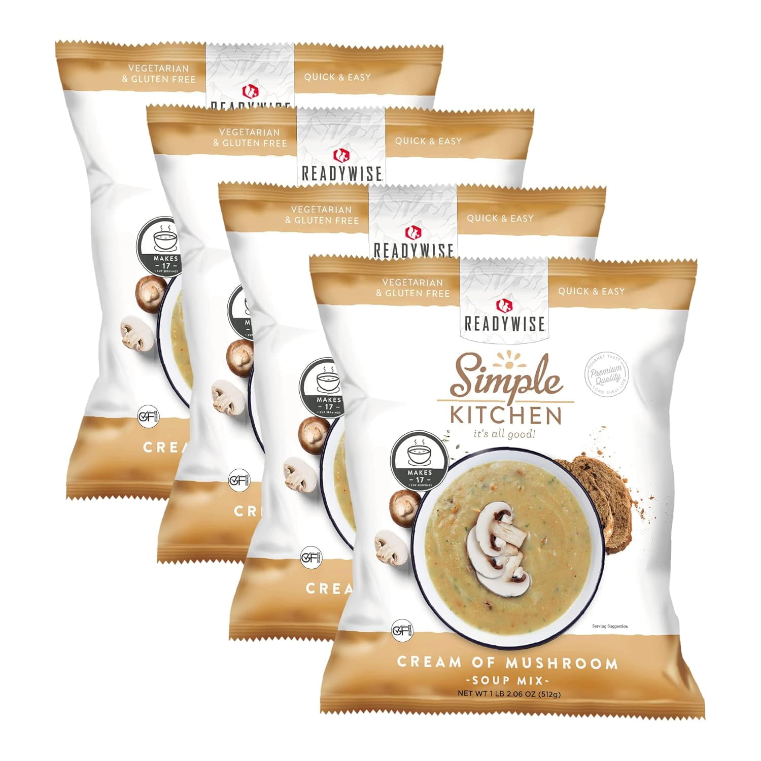 ReadyWise Simple Kitchen | Food Service 17 Servings per Bag | Cream of ...