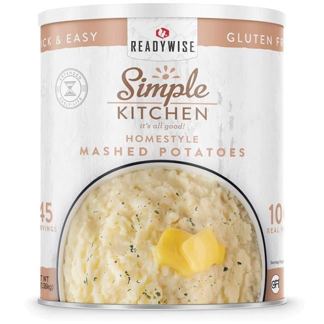 ReadyWise Simple Kitchen Instant Dried Mashed Potatoes, 45 Servings Can ...