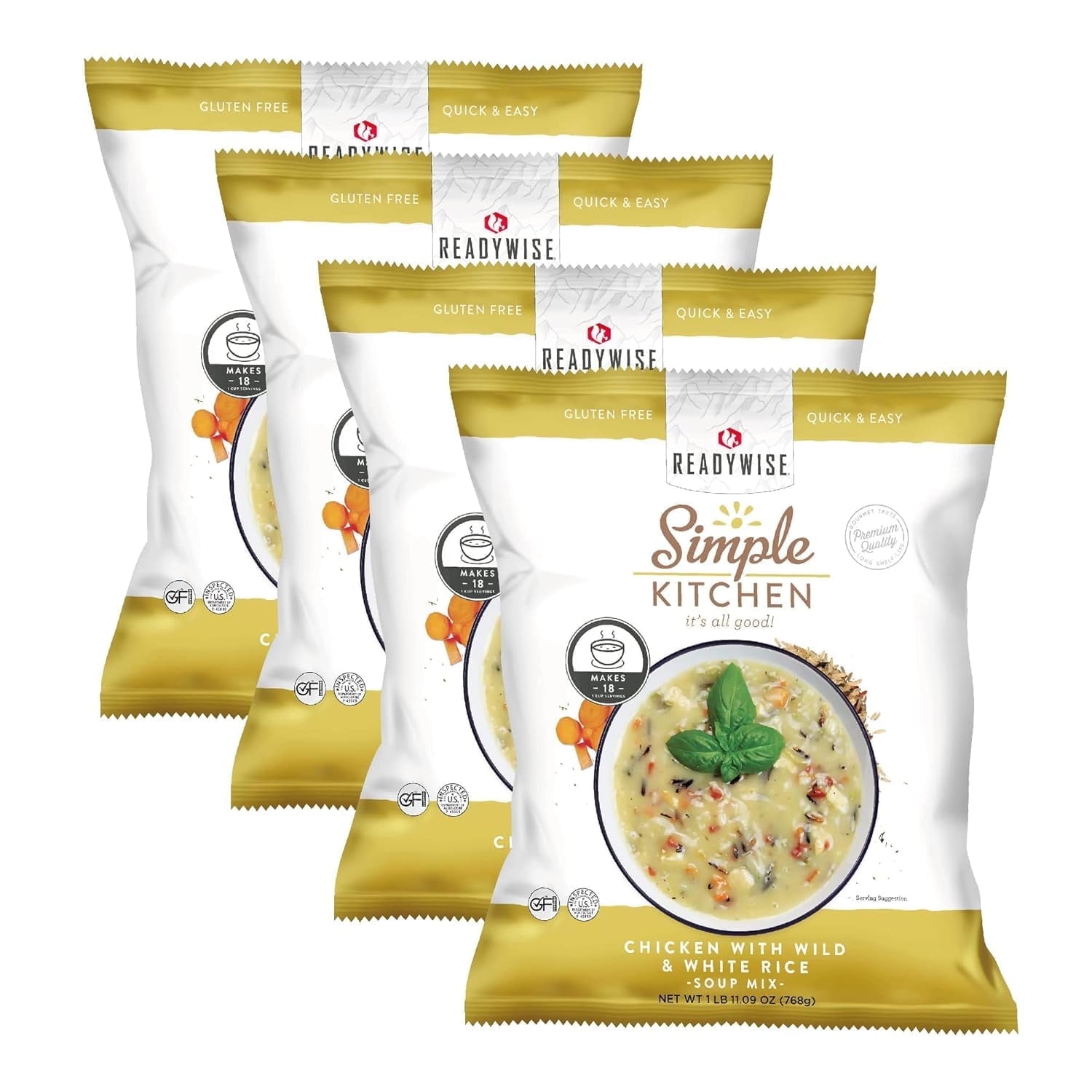 ReadyWise Simple Kitchen Chicken With Rice Soup Mix, Vegetarian, Gluten ...