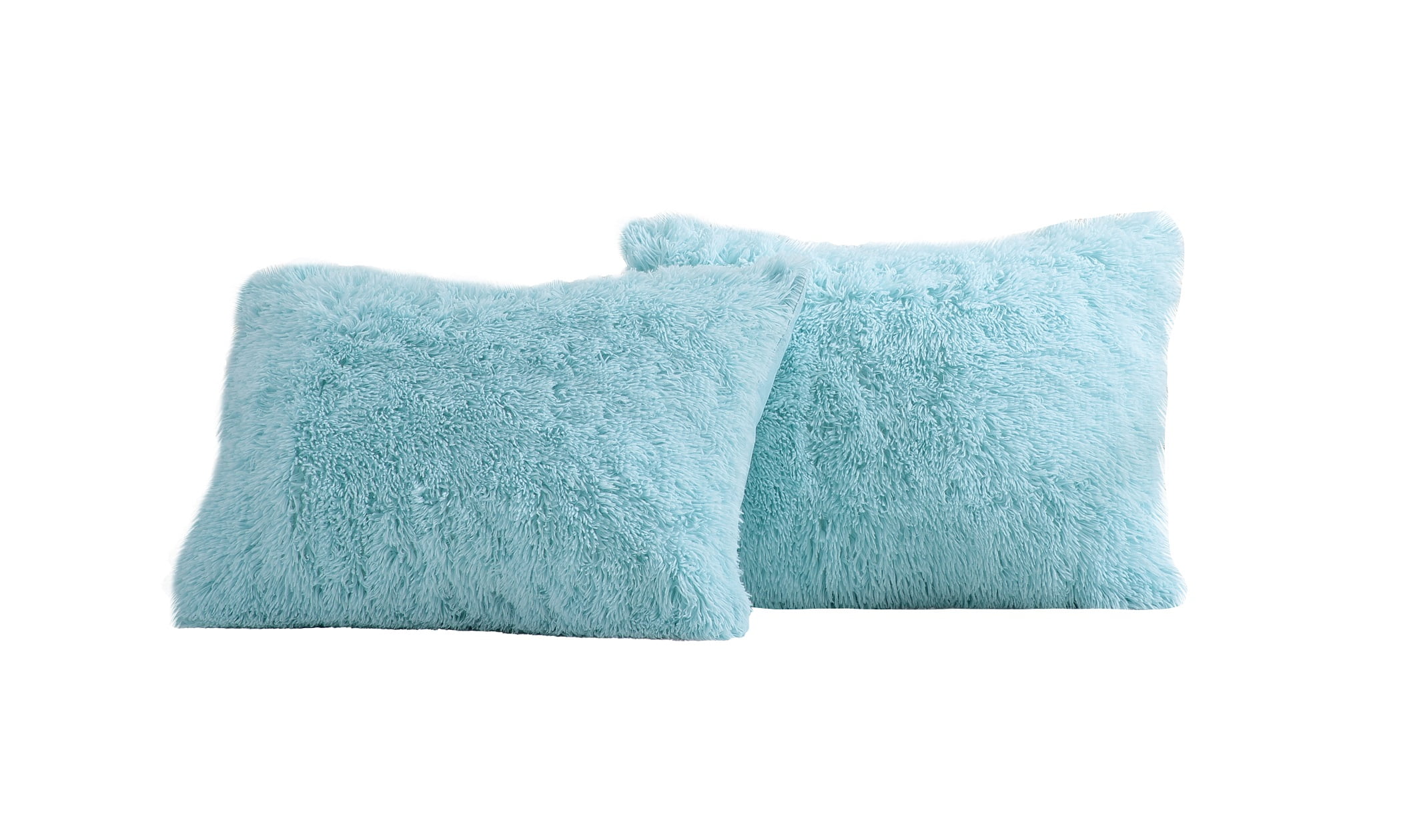 Reafort Luxury Long Hair, PV Fur, Faux Fur Standard Sham Pillow Cover ...