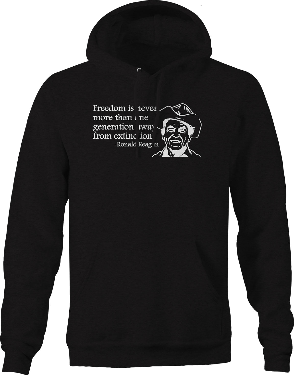 Reagan Freedom One Generation From Extinction Hoodie for Big Men 3XL ...