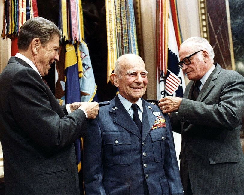 Reagan and Goldwater Pin Star on Jimmy Doolittle - 24x36 Inch Glossy ...