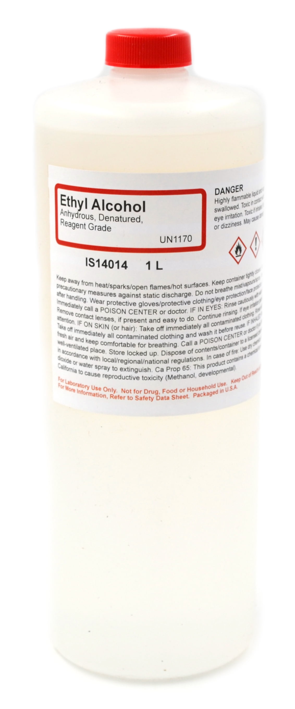 Reagent Grade Denatured Ethyl Alcohol, Anhydrous, 1L - The Curated ...