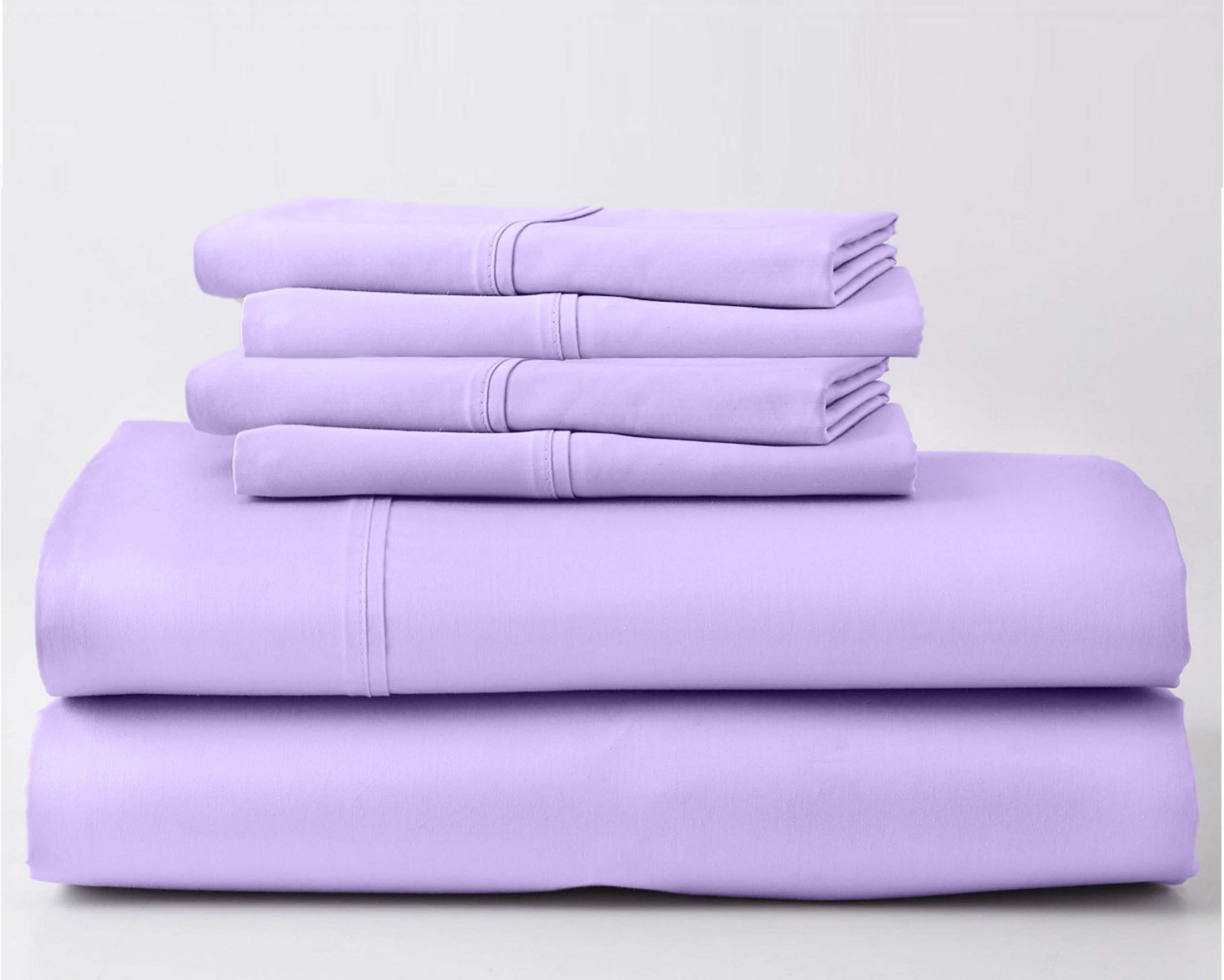 1000-Thread-Count 100% Egyptian Cotton 6 PC Sheet Set |King, Lilac| 15 ...