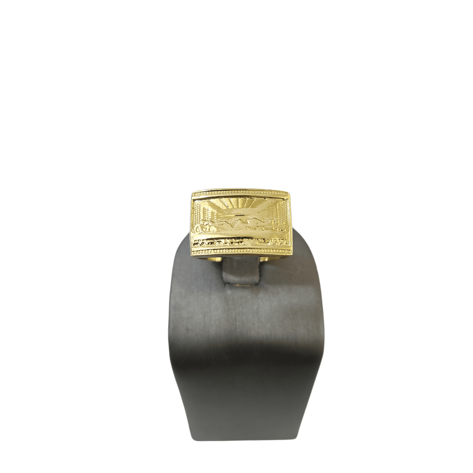 Real 10k Last Supper Cross Ring Yellow Gold Men 10Kt Genuine (Size:9 ...