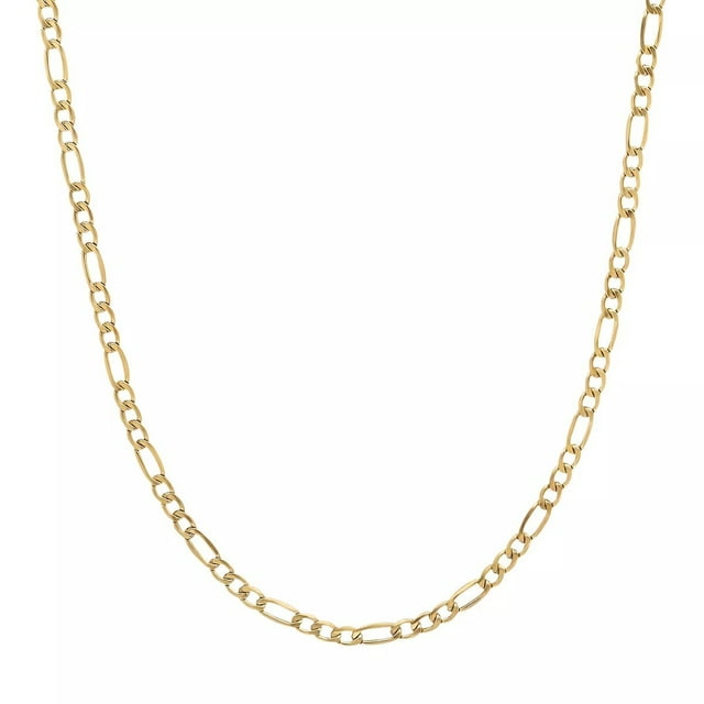 Real 14K Genuine Yellow Gold Figaro Necklace Chain 16"-24" - Walmart.com