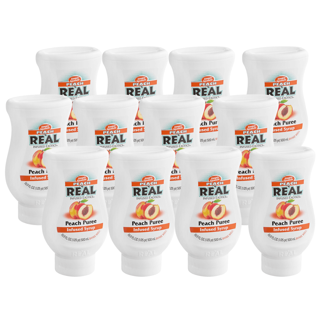Real Peach Puree Infused Syrup, 16.9 fl. oz – Delicious Flavor for ...