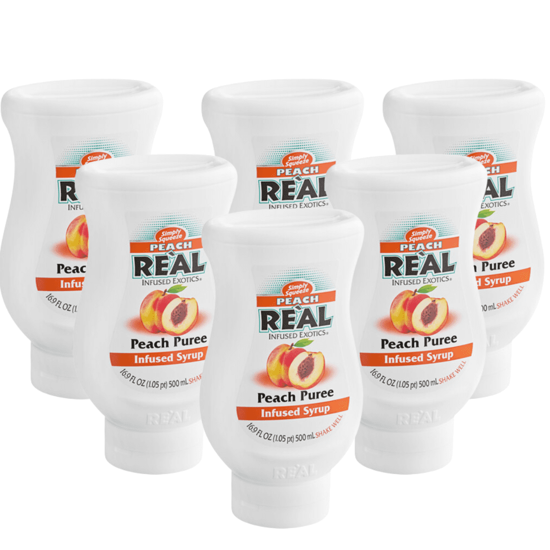 Real Peach Puree Infused Syrup - 16.9 fl. oz | Perfect for Cocktails ...