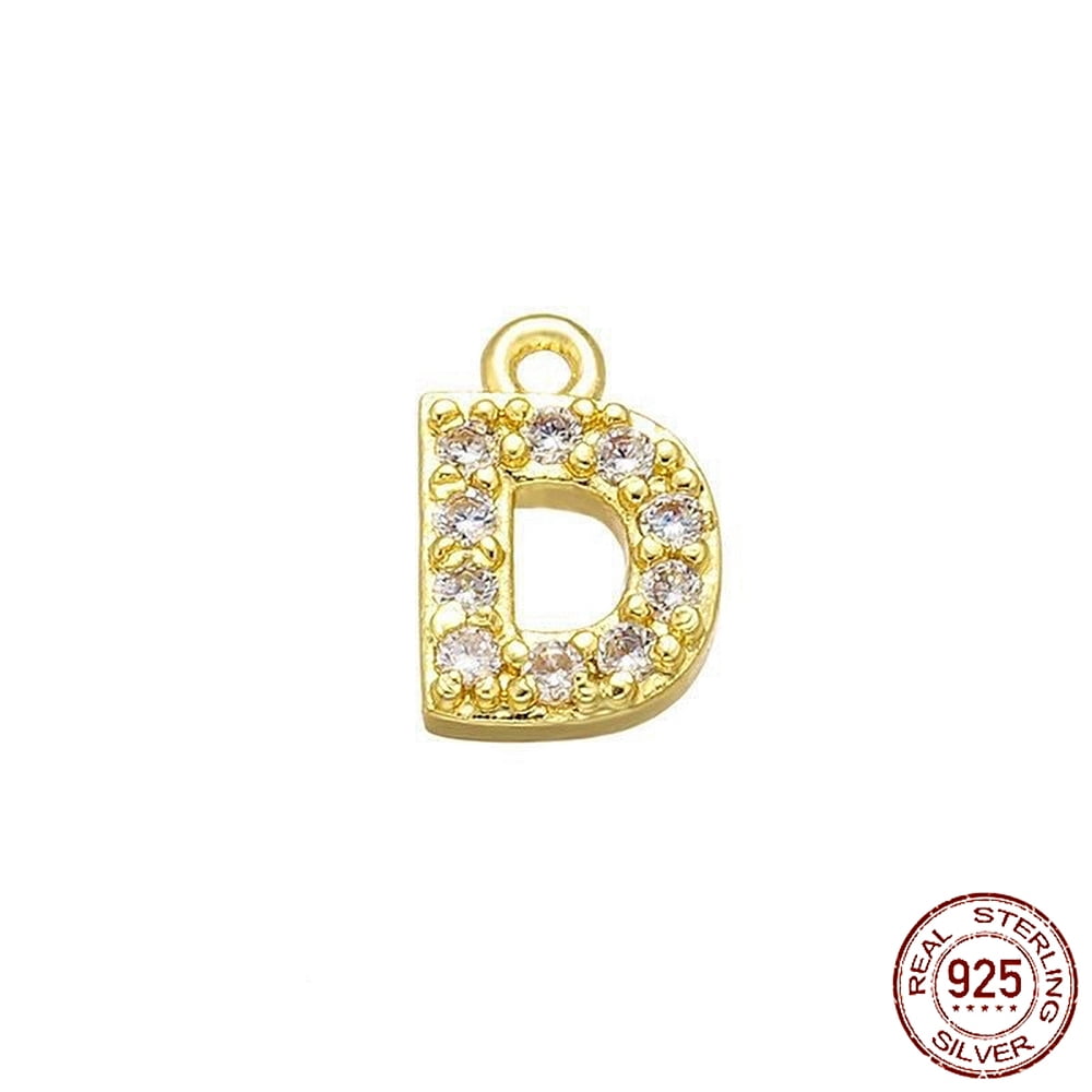 Real 18K Gold Plated 925 Sterling Silver Micro Pave Clear Cubic ...