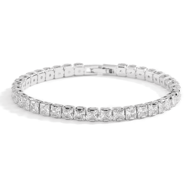 Real 3MM D VVS Moissanite Tennis Bracelet Passes Diamond Sparkling Test ...