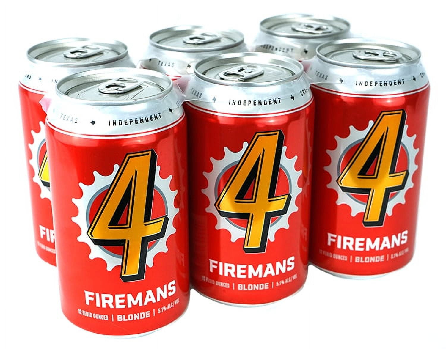 Real Ale Firemans #4 Blonde Ale Craft Beer, 6 Pack, 12 fl oz Cans, 5.1% ...