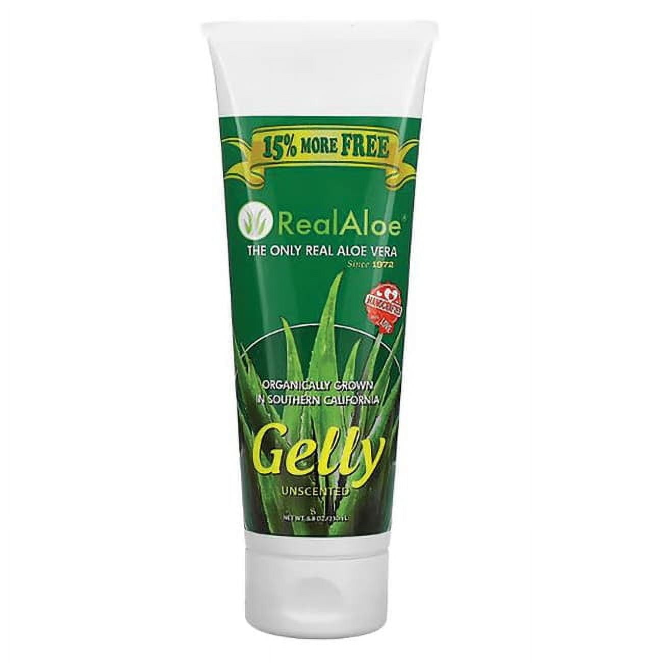 Real Aloe Organic Aloe Vera Gelly - Natural Cooling Moisturizing Gel ...