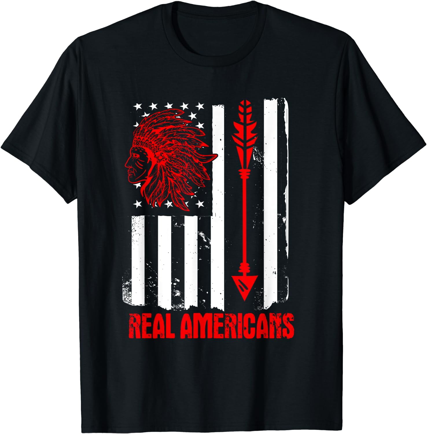 Real Americans are Native Americans T-Shirt Black Large - Walmart.com