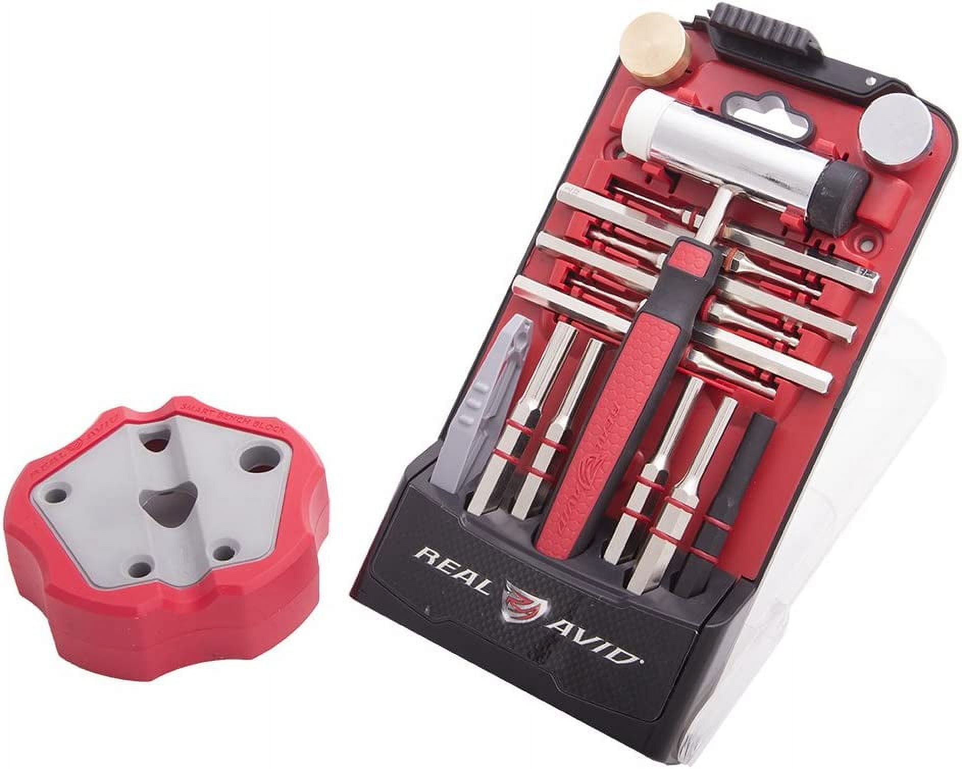 Real Avid Pin Punch Set & Hammer Non-Slip Magnetic Bench Block , 10 ...