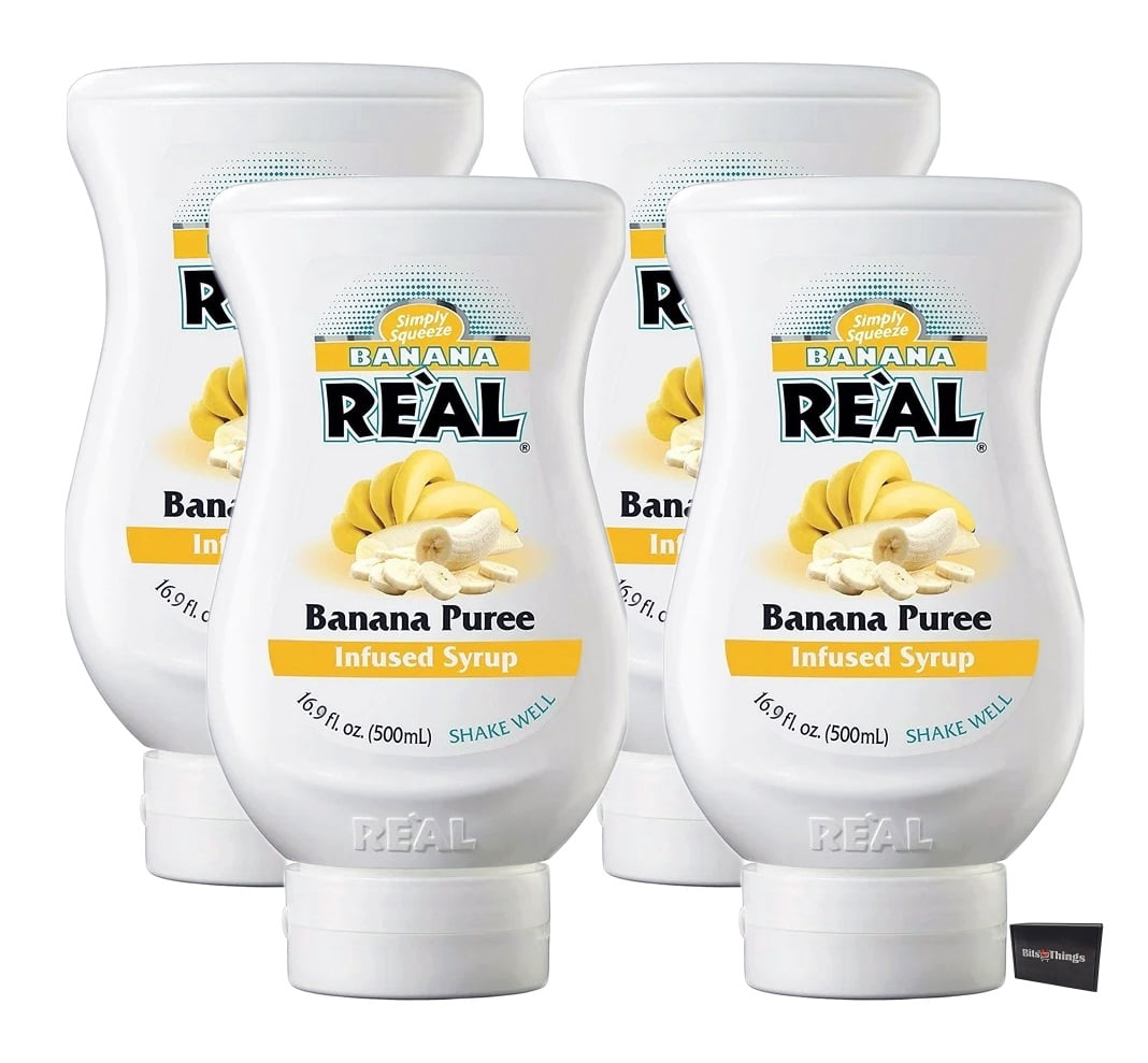 Real Banana Puree Infused Syrup | Desserts, Cocktails, Drinks | 16.9 oz ...