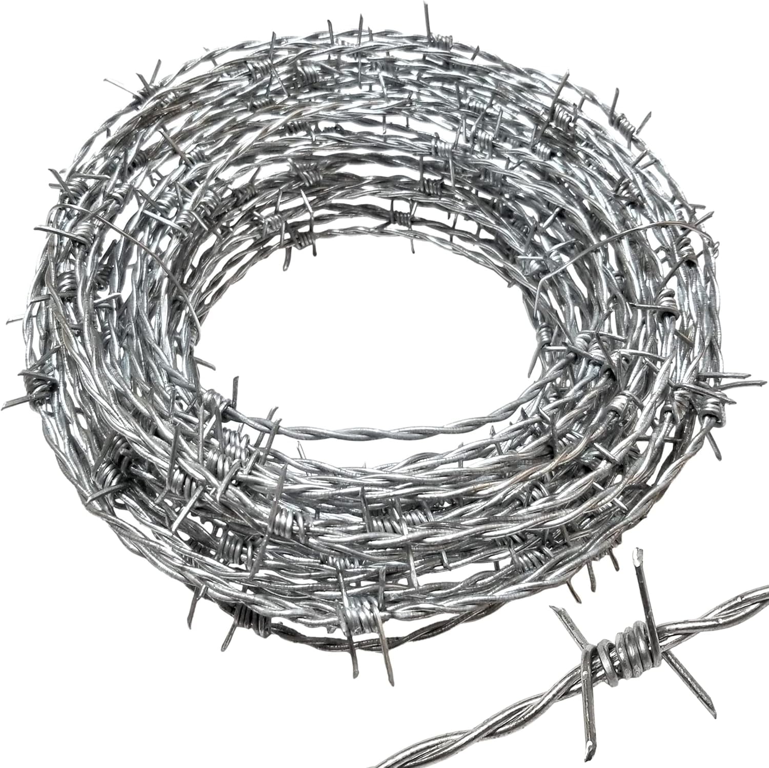 Real Barbed Wire 60ft 15.5 Gauge 4 Point - Great for Crafts, Fences ...