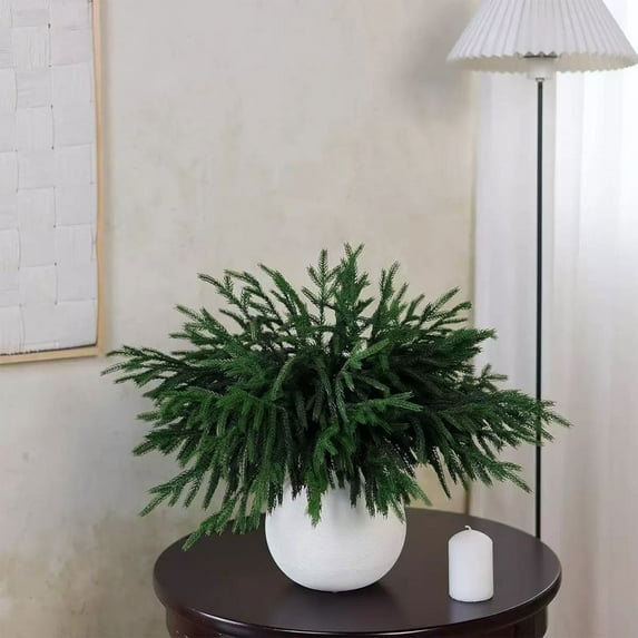 Real Branch Artificial Christmas Green Plants Branches Greenery Stem ...