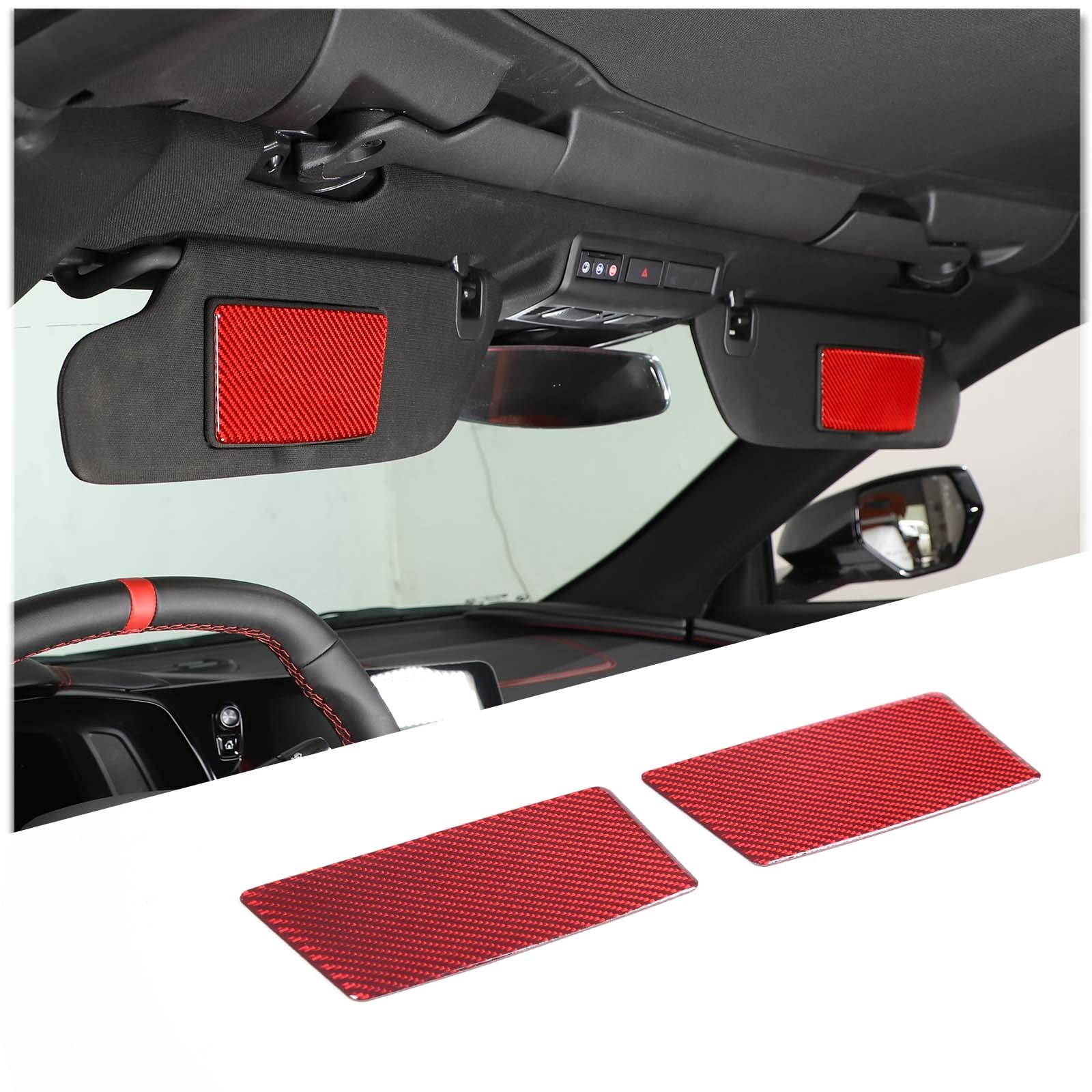 Real Carbon Fiber Car OIF8 Sun Visor Panel Trim Sticker Compatible with ...
