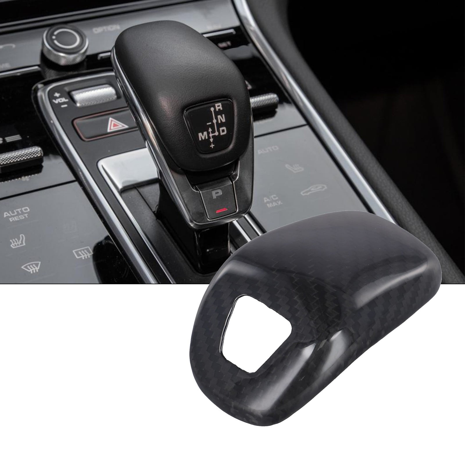 Real Carbon Fiber Gear Shift Knob Console Head Cover for Panamera 971 ...