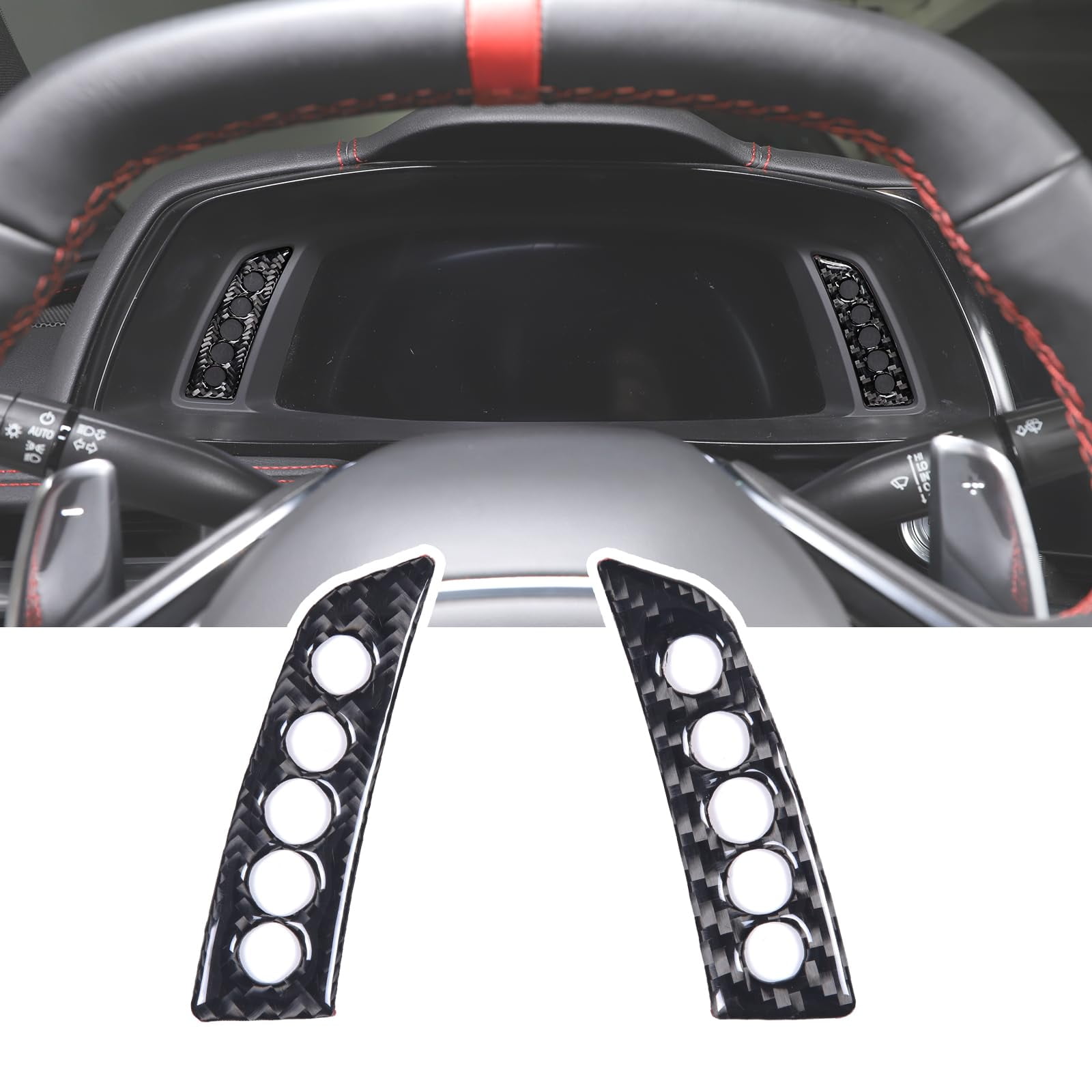 Real Carbon Fiber Instrument DHF10 Panel Trim Sticker Compatible with ...