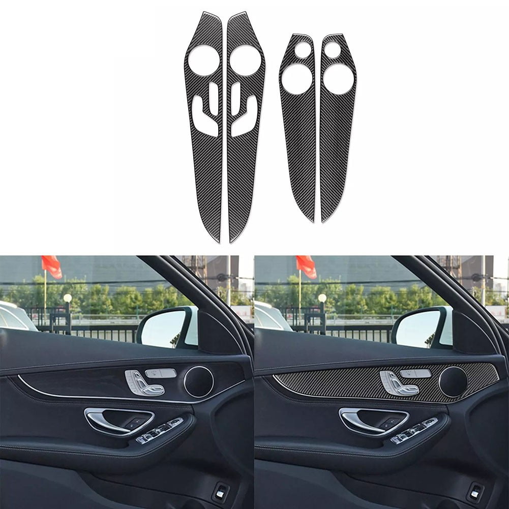 Real Carbon Fiber Interior Door Panel Cover For Benz C Class W205 X253 ...