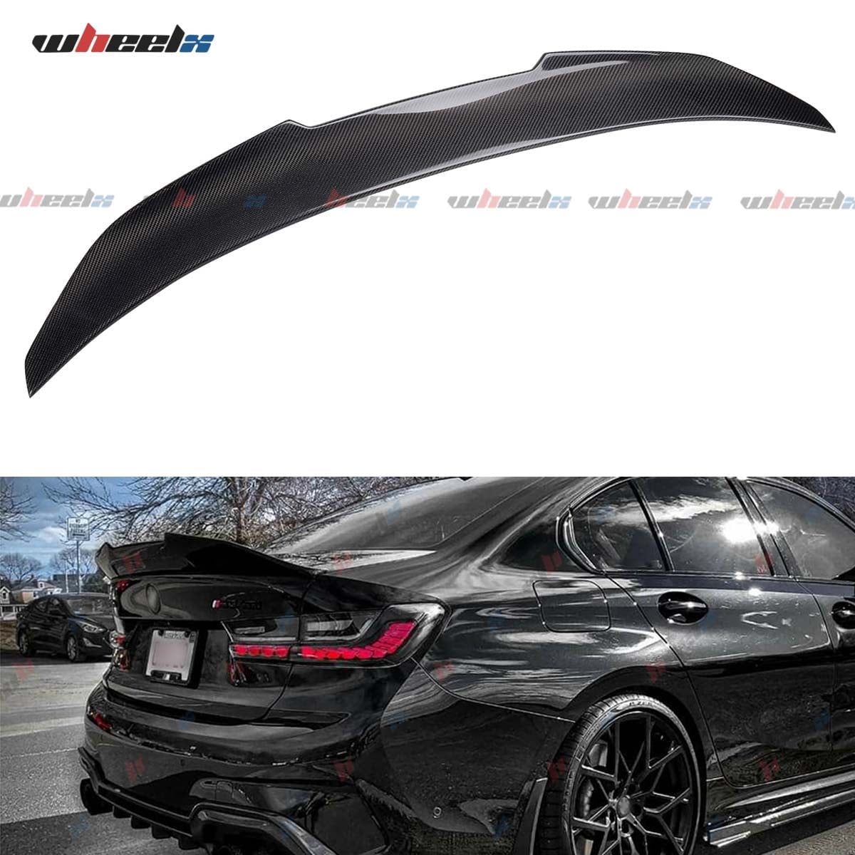 Real Carbon Fiber Rear Spoiler Compatible with 2019-2025 BMW G20 3 ...