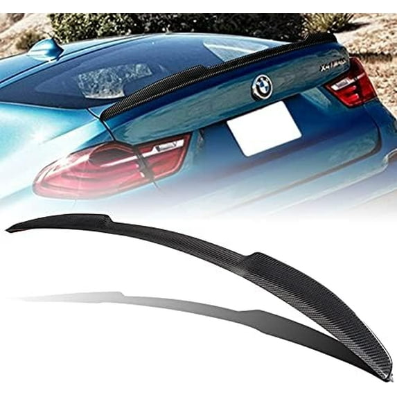 Real Carbon Fiber Rear Trunk Lid Spoiler Wing Compatible with 2015 2016 ...