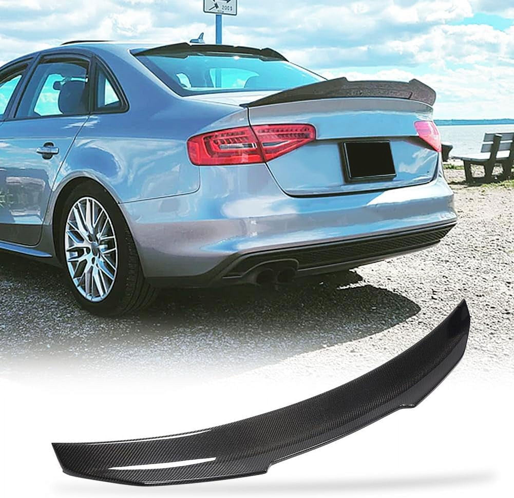 Real Carbon Fiber Trunk Spoiler for Audi A4 B8.5 Base Sedan 2013-2016 ...