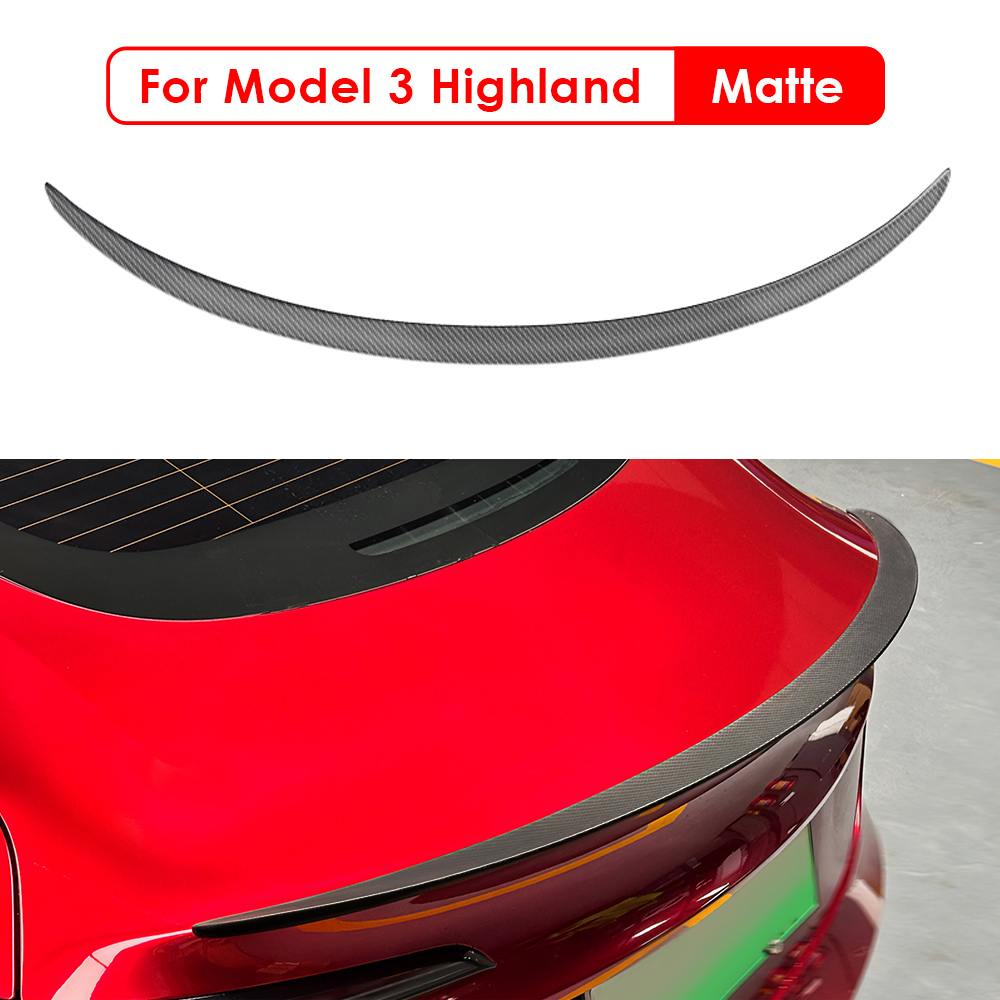 Real Carbon Fiber Trunk Wing Spoiler For Tesla Mode Y Model 3 2017-2024 ...
