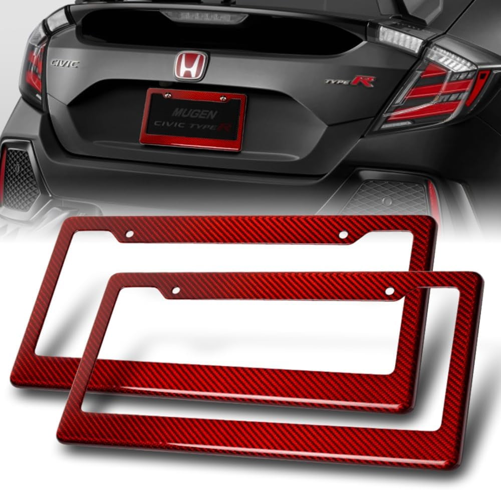 Real Carbon Fiber Universal Auto Parts Accessories Car License Plate ...