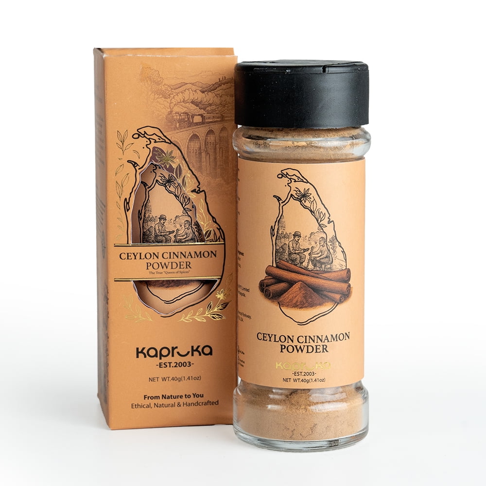 Kapruka Ceylon Cinnamon Organic Ground Cinnamon Powder 1.41 oz in Glass ...