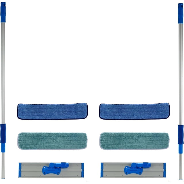 Real Clean 18 inch Commercial Microfiber Mop Kit (Pack of 2) - Walmart ...