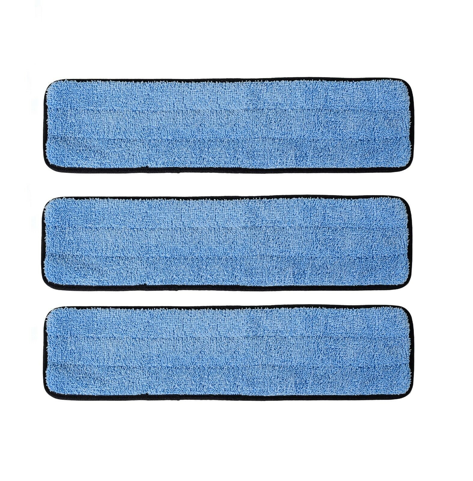 Real Clean 18 inch Microfiber Wet/Dust Mop Refill Pads for Flat ...