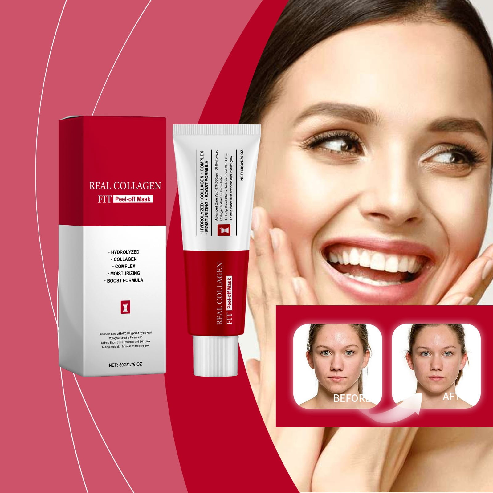 Real Collagen Fit Collagen Night Wrapping Collagen Face Overnight Peel ...