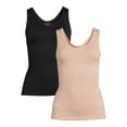 Real Comfort Lucy Seamless Basic Shaping Tank Top, 2-Pack ( Women's ...