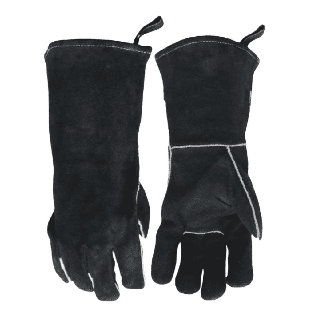 Real Cowhide Leather BBQ Grill Gloves Unisex Grilling Heat & Cut ...