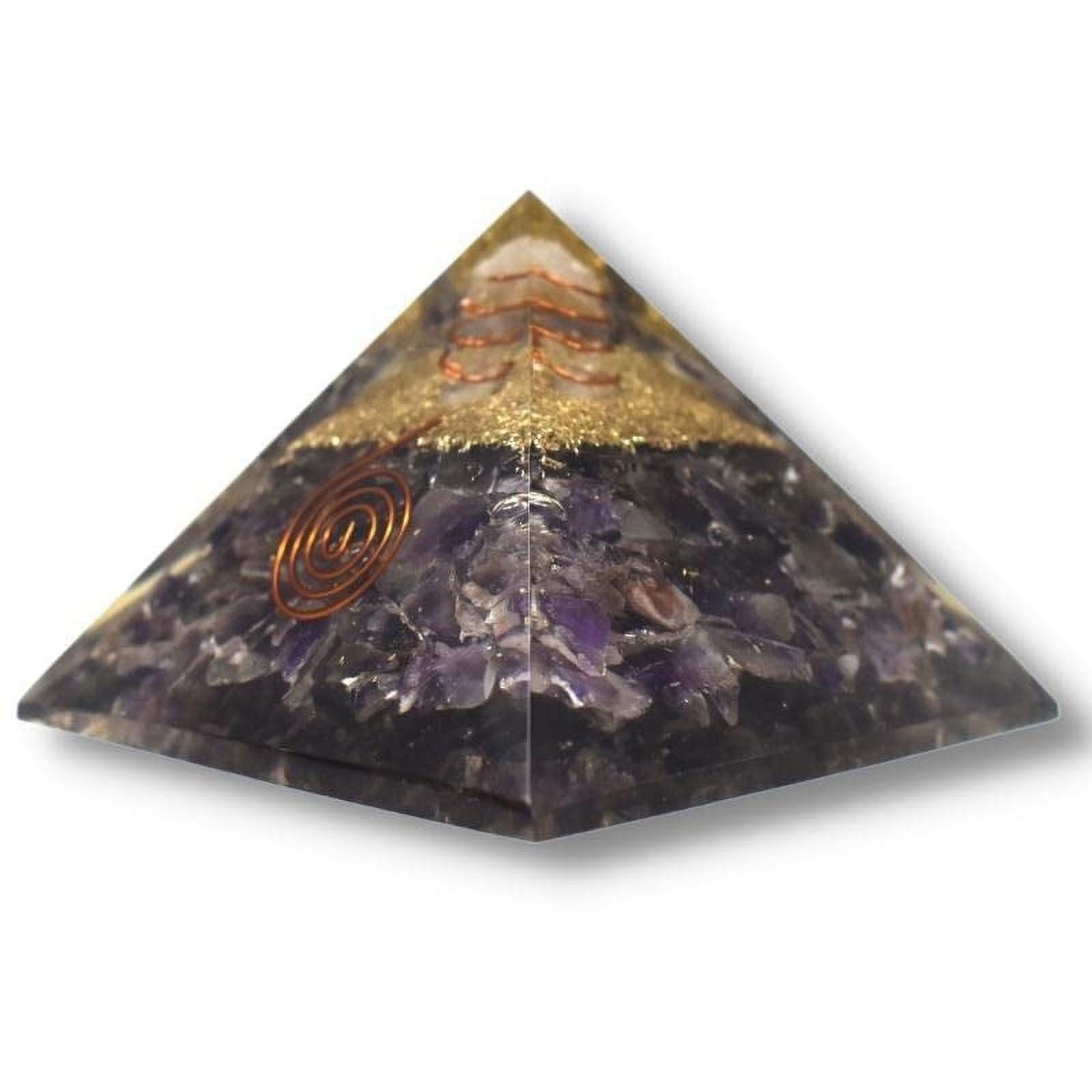 Real Crystal Amethyst Orgonite Pyramid Crystal Point, Pyramid for Gift ...