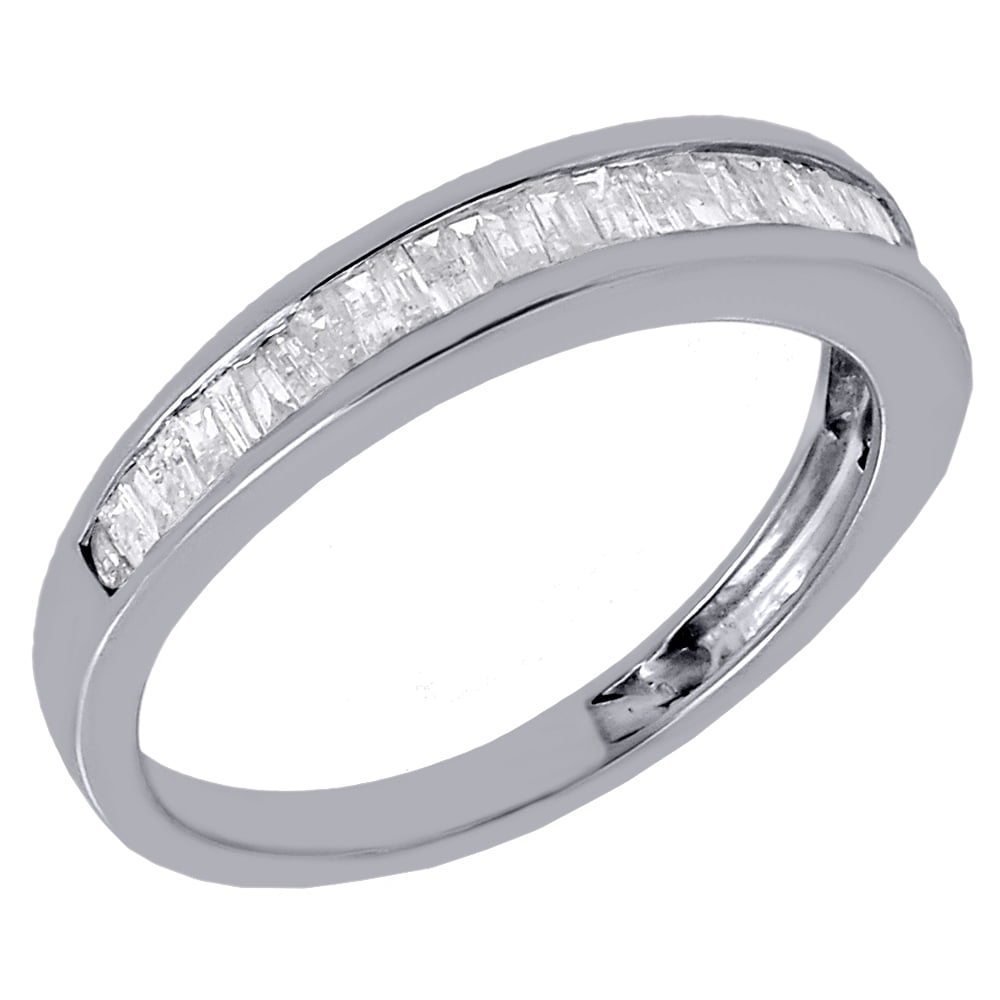 Real Diamond Baguette Wedding Band Ring In 925 Sterling Silver 0 50 Ct