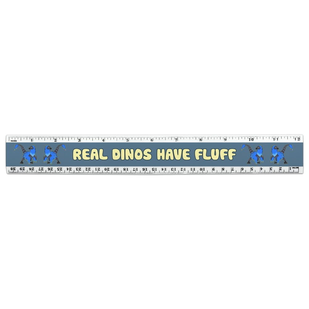 Real Dinos Have Fluff Raptor Dinosaur 12 Inch Standard and Metric ...