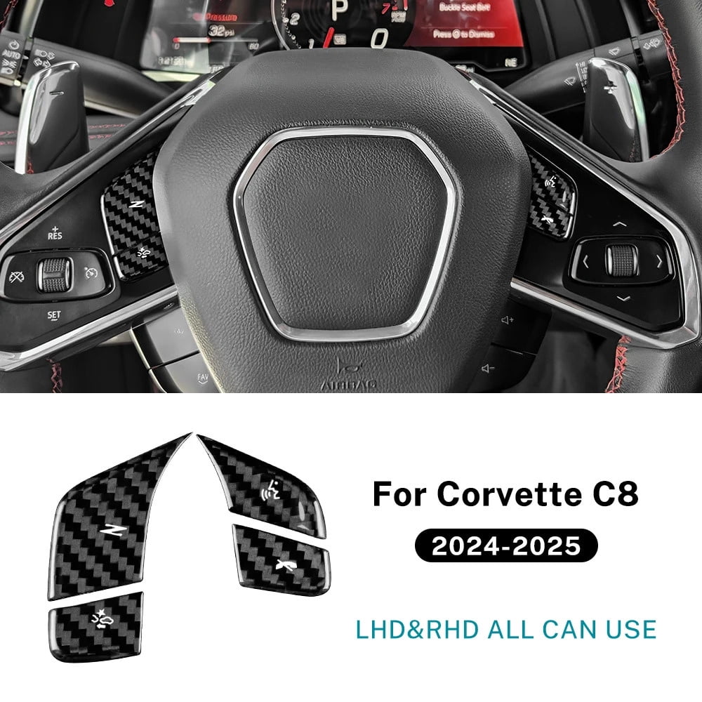 Real Dry Hard Carbon Fiber For Chevrolet Corvette C8 2024 2025 Car ...